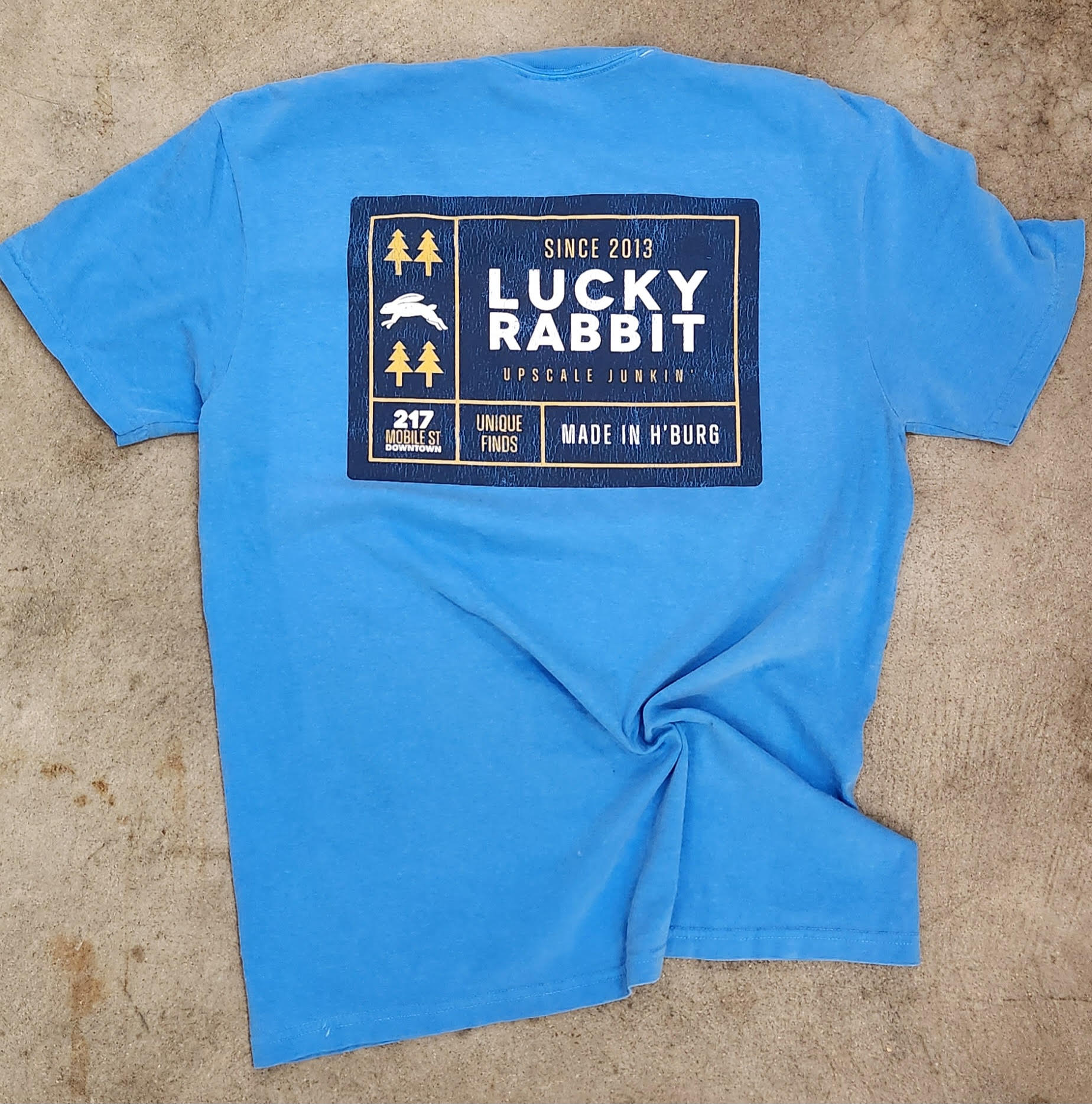 Lucky Rabbit Square Tag - Comfort Color Short Sleeve – The Burg ...